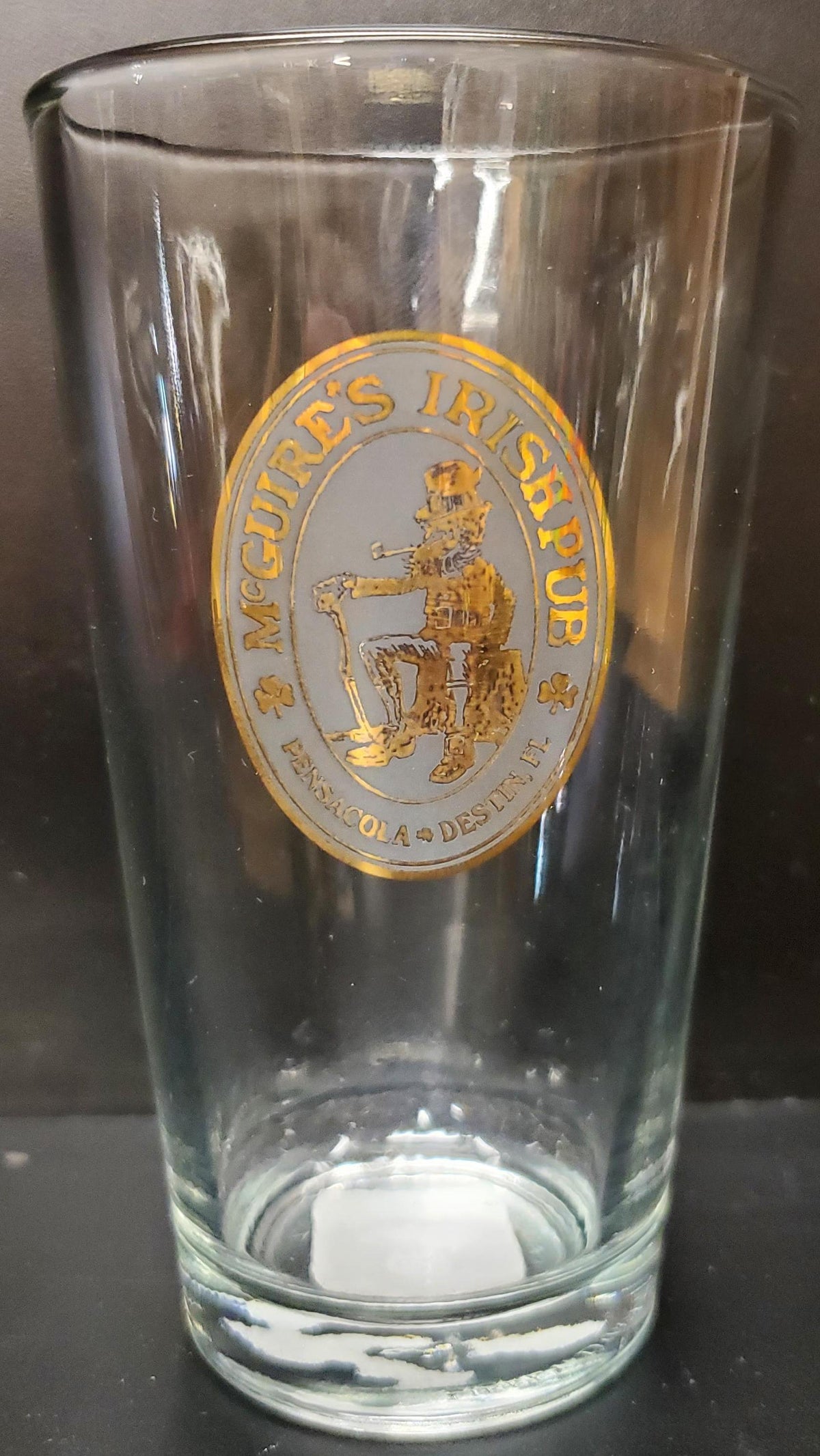Gold Pint Glass | McGuire's Irish Pub