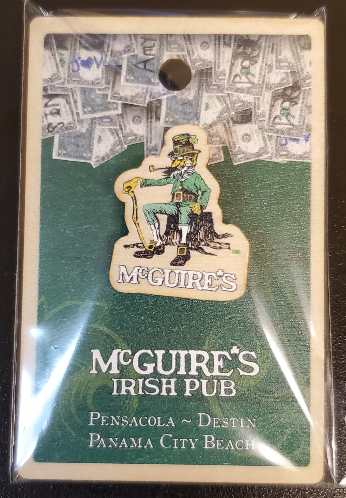 McGuires Wood Lapel Pin | McGuire's Irish Pub